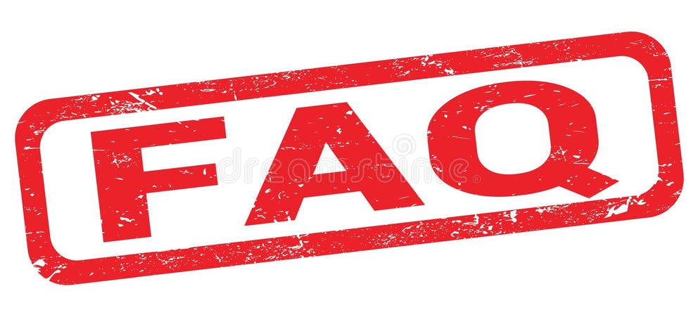 FAQ Text Written on Red Rectangle Stamp Stock Illustration ...