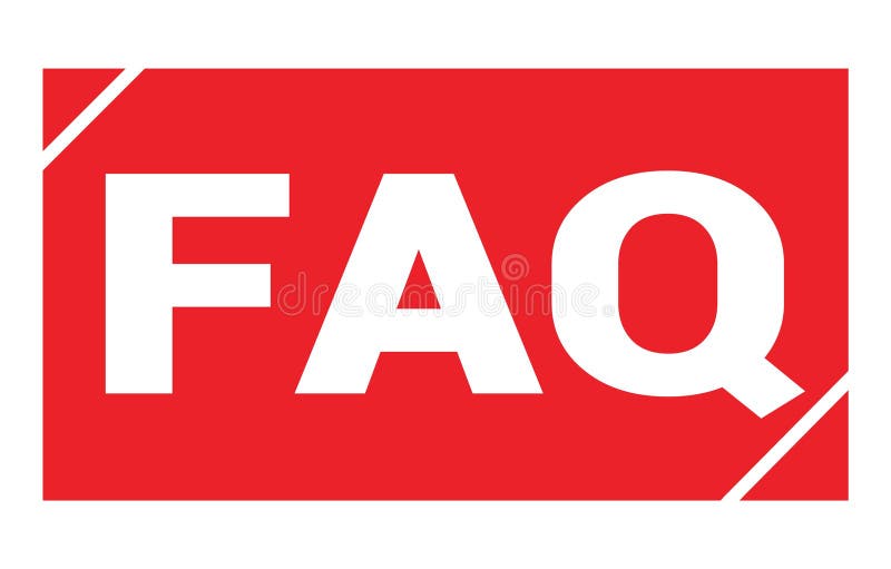 FAQ Text Written on Red Stamp Sign Stock Illustration - Illustration of ...