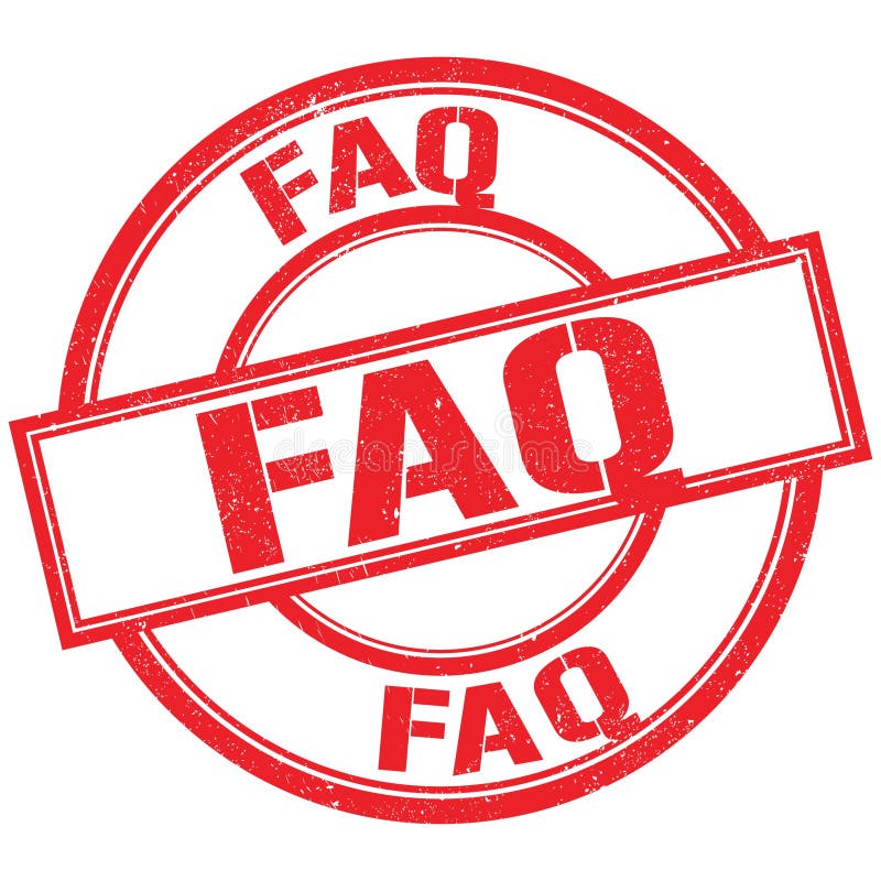 FAQ Text Written on Red Stamp Sign Stock Illustration - Illustration of ...