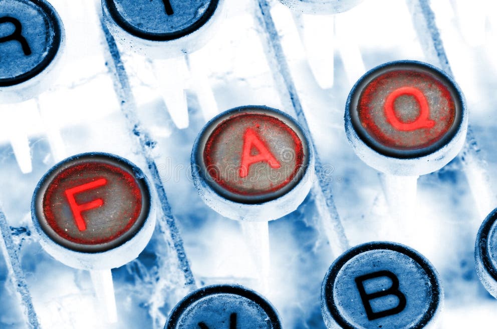 Faq typewriter keys stock photo. Image of isolated, keyboard - 5600512