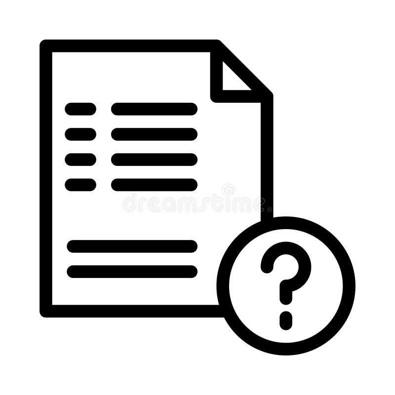 FAQ thin line vector icon stock illustration. Illustration of gradient ...