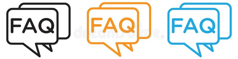 FAQ Vector Logo Set Collection for Web App Ui Stock Vector ...