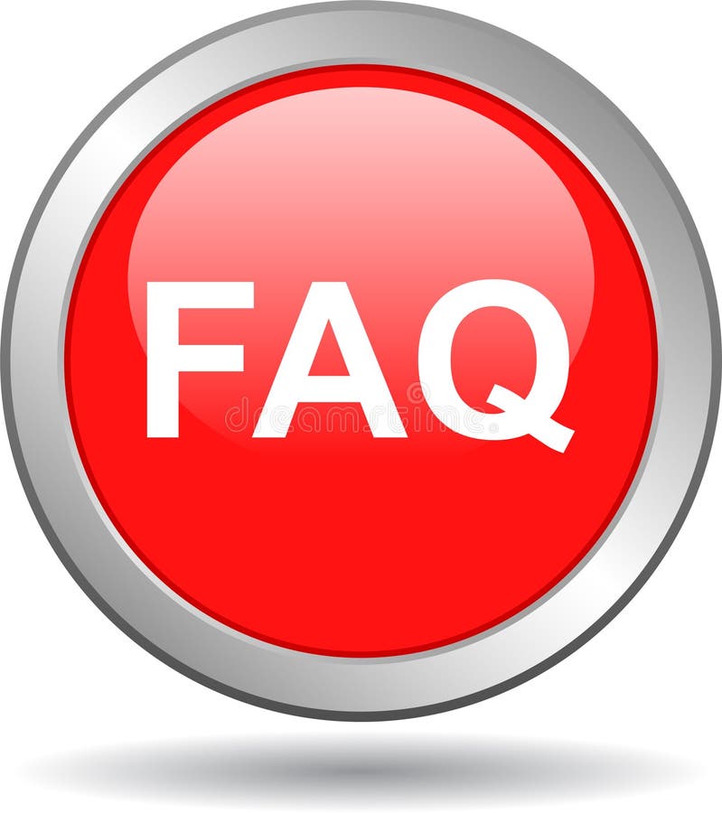 Faq isolated red button stock illustration. Illustration of question ...