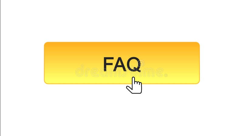 FAQ Web Interface Button Clicked with Mouse Cursor, Orange Color ... FAQ Web Interface Button Clicked with Mouse Cursor, Orange Color ...