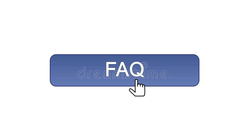 FAQ Web Interface Button Clicked with Mouse Cursor, Violet Color ...