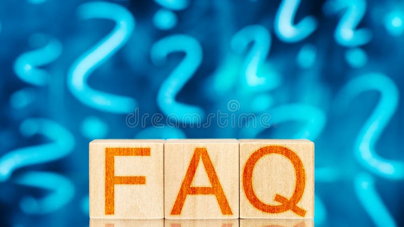 Faq. Wooden Blocks with the Inscription Faq on Question Marks. Stock ...