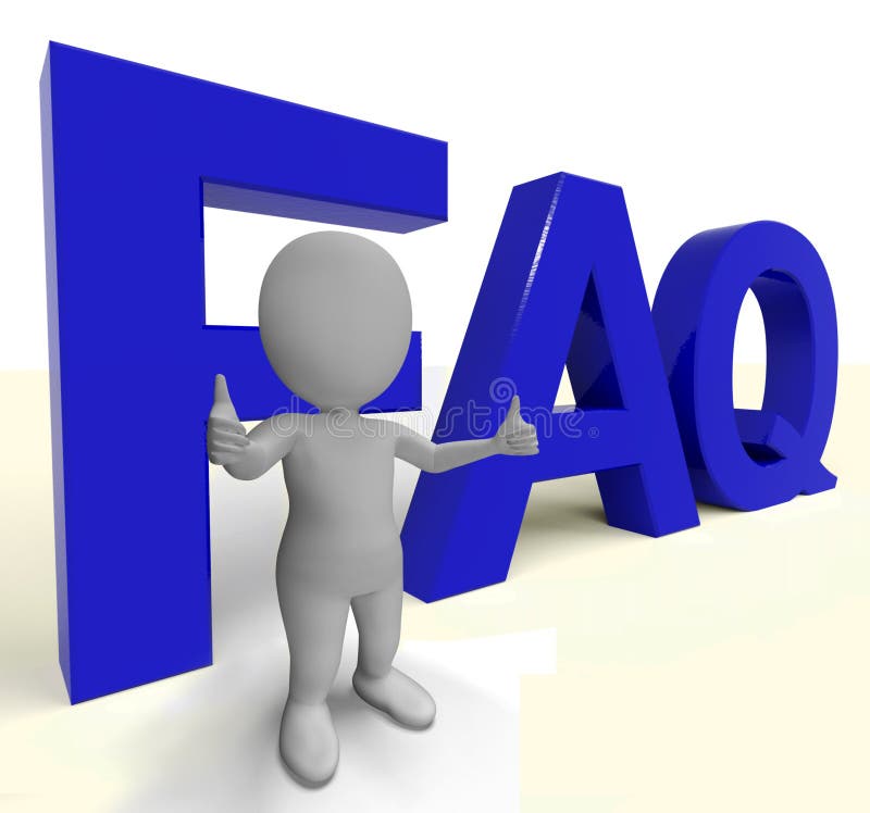 Faq Word As Sign for Information or Assisting Stock Illustration ...