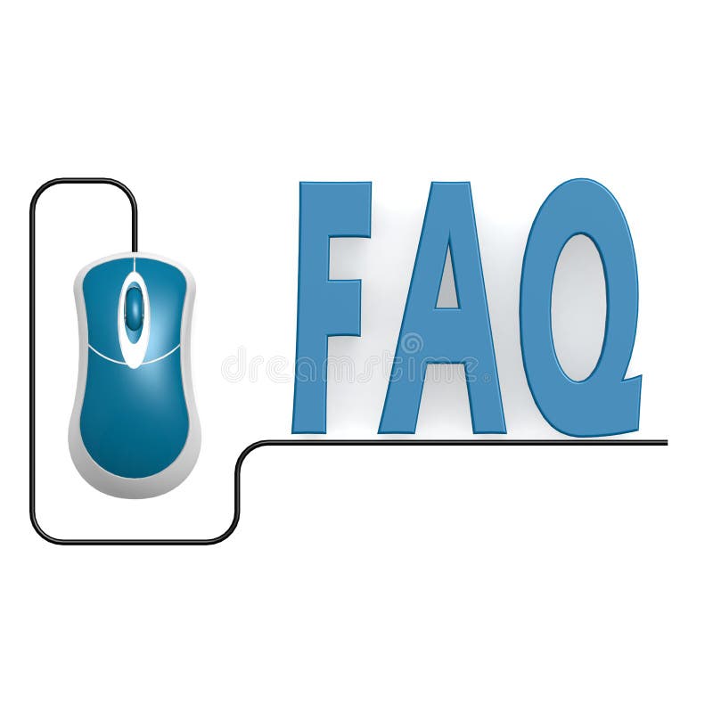 FAQ Word with Computer Mouse Stock Illustration - Illustration of ...