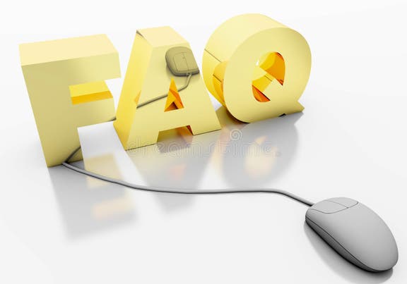 FAQs 3D Text with Computer Mouse Stock Illustration - Illustration of ...