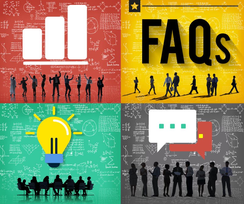 FAQs Guidance Answers Questions Feedback Concept Stock Illustration ...