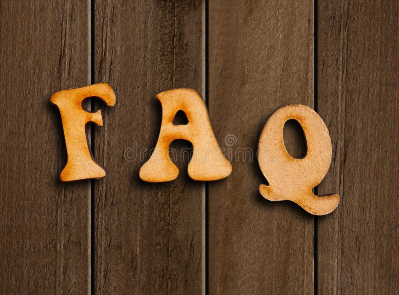 FAQs wooden letters. stock photo. Image of object, sign - 57374620