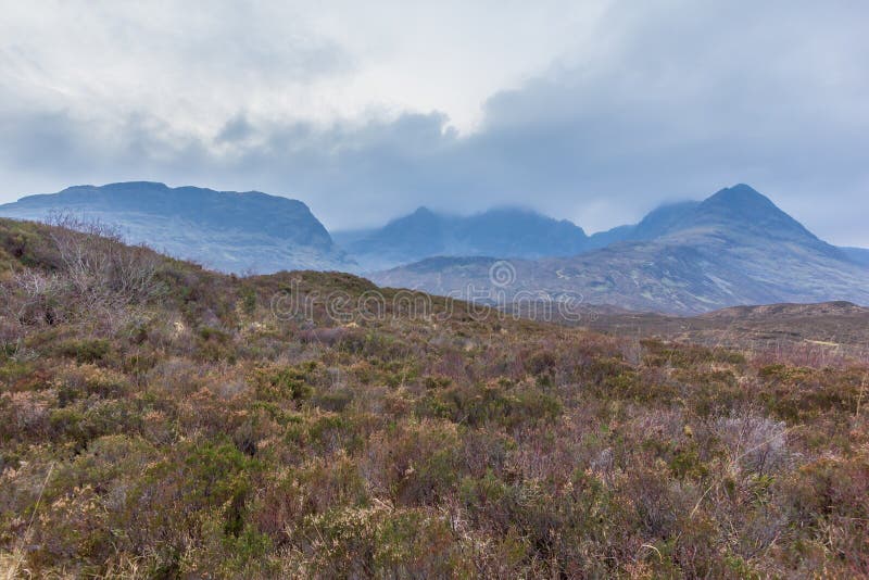 A Far Away Mountain View with White Altitude Clouds Stock Photo - Image ...