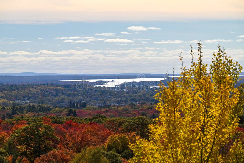 Far Away View from a Mountain in Autumn Stock Image - Image of away ...
