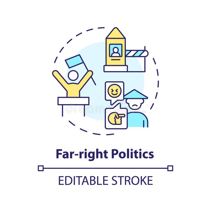 Far-right Politics Multi Color Concept Icon Stock Illustration ... Far-right Politics Multi Color Concept Icon Stock Illustration ...