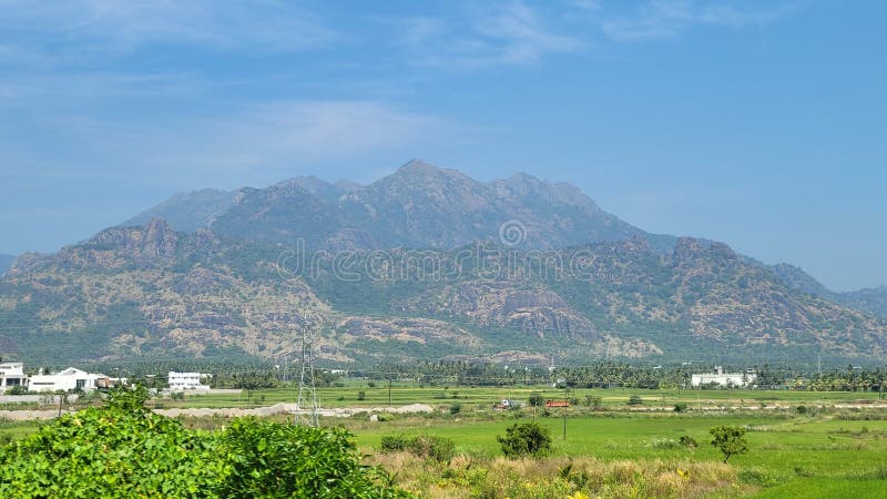 Far Sight of Mountain View in Village Stock Image - Image of sight ...