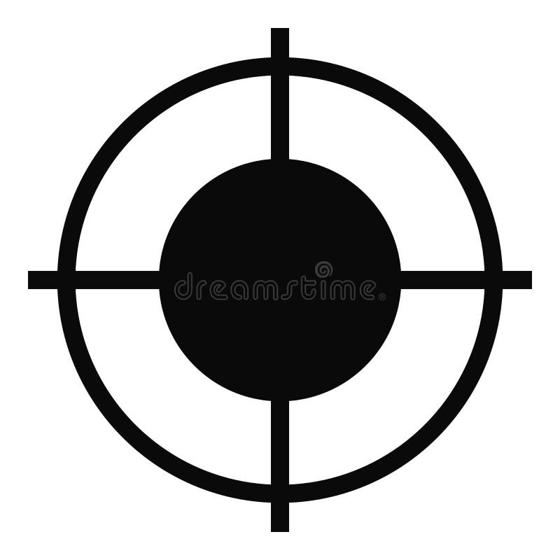 Far Target Icon, Simple Style. Stock Vector - Illustration of simple ...
