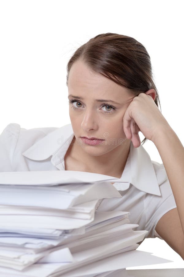 Far to much paper work stock image. Image of workplace - 85930461