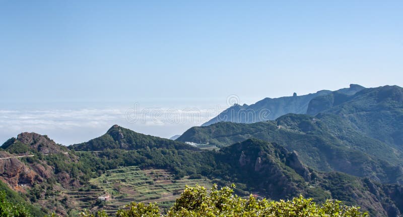 Far View Over a Road To Anaga Mountain Stock Image - Image of ocean ...
