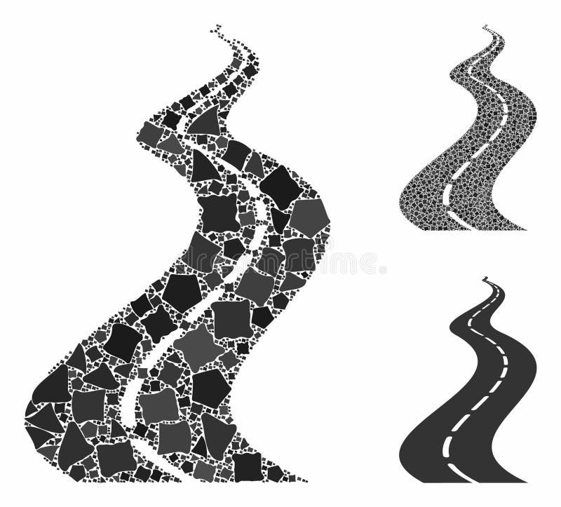 Bumpy road stock vector. Illustration of uphill, landscape - 4843316