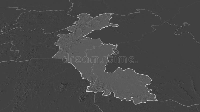 Faranah, Guinea - Outlined. Bilevel Stock Illustration - Illustration ...