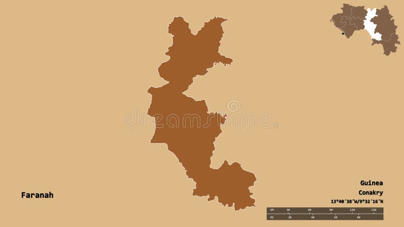 Faranah, Region of Guinea, Zoomed. Pattern Stock Illustration ...