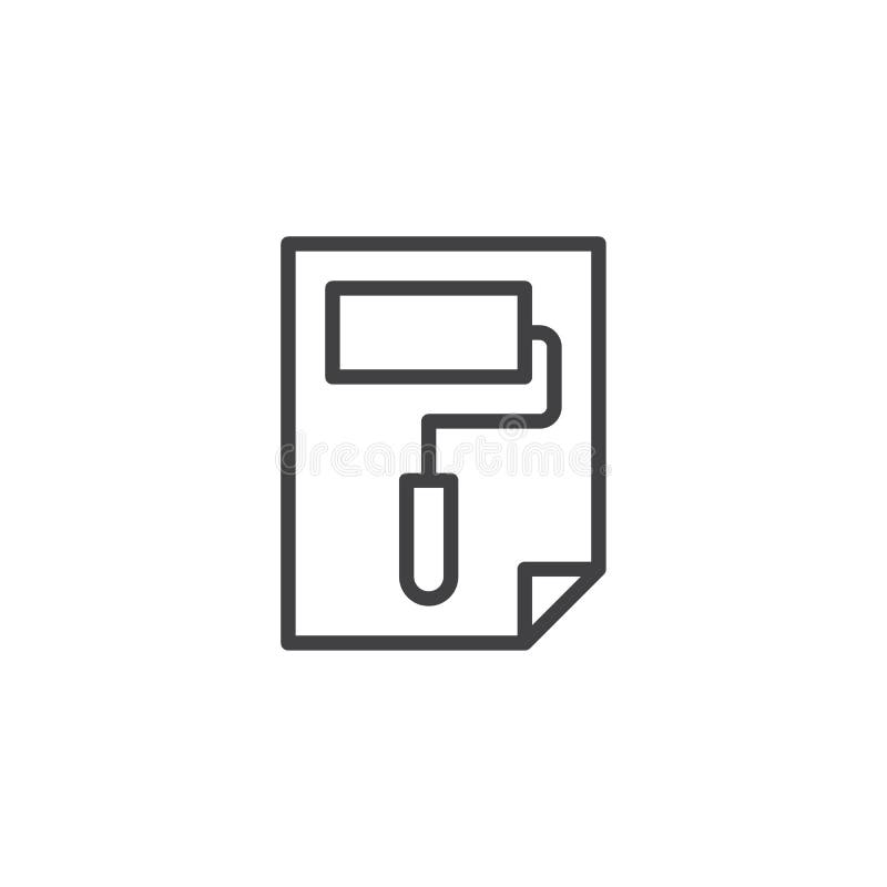 Farbenrollen-Ikonenvektor, Feste Logoillustration, Piktogramm ...