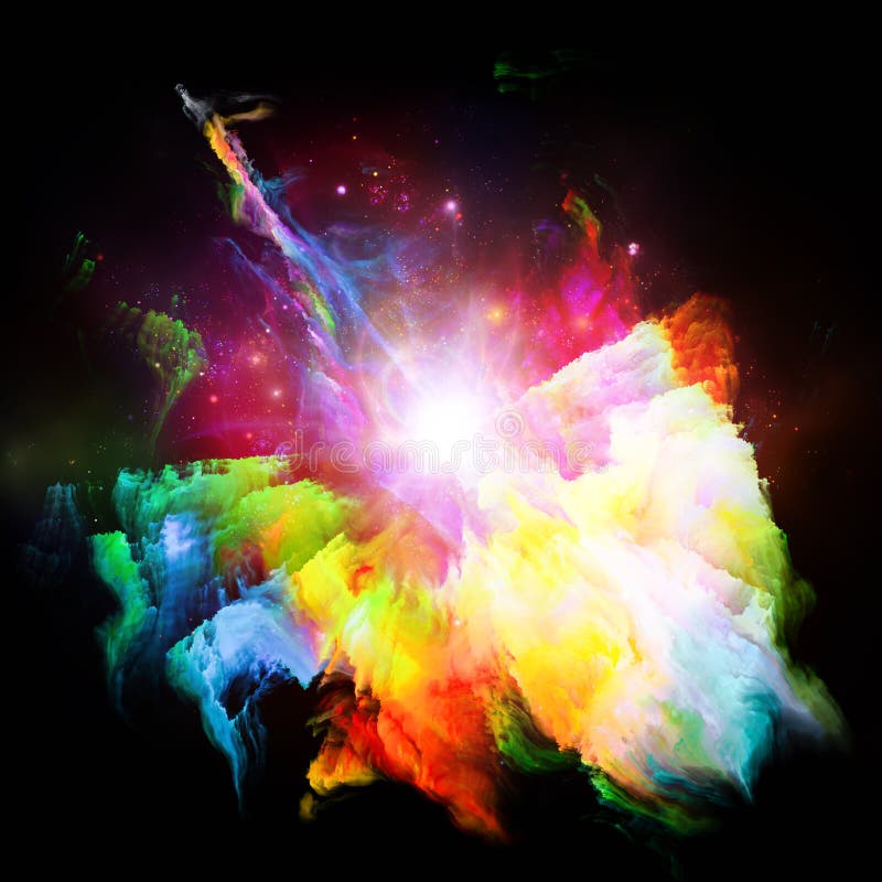 Farbexplosion stock abbildung. Illustration von hell - 108129139
