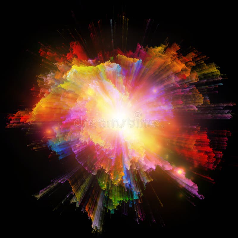 Farbexplosion stock abbildung. Illustration von hell - 108129139