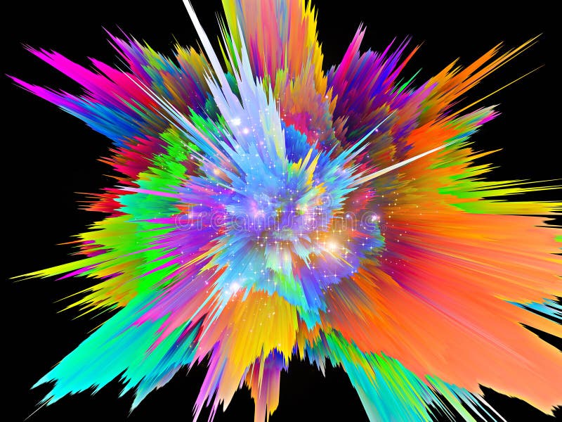 Farbexplosion stock abbildung. Illustration von hintergrund - 111817949