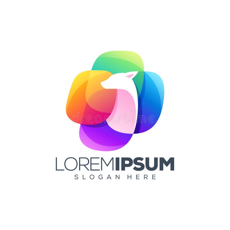 Farbige Darstellung Des Reh-Logo-Designs Stock Abbildung - Illustration ...