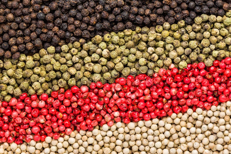 Farbige Pfeffer-Mischung stockfoto. Bild von schwarzes - 93683310