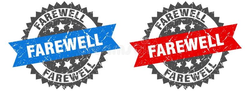 Farewell Band Sign. Farewell Grunge Stamp Set Stock Vector ...