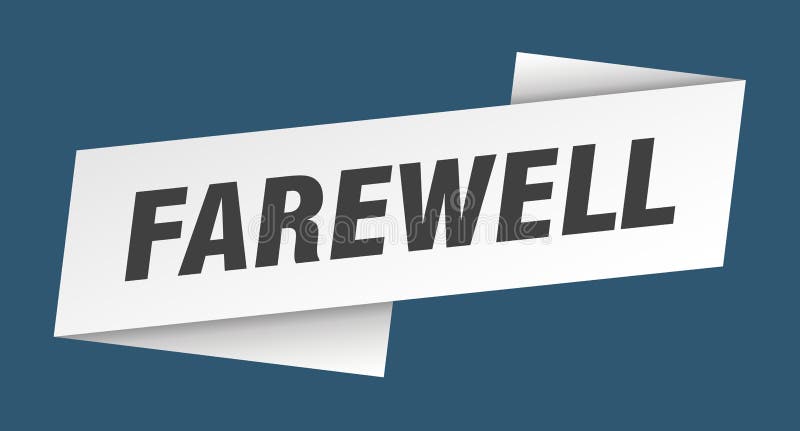 Farewell Banner Template. Farewell Ribbon Label Stock Vector ...