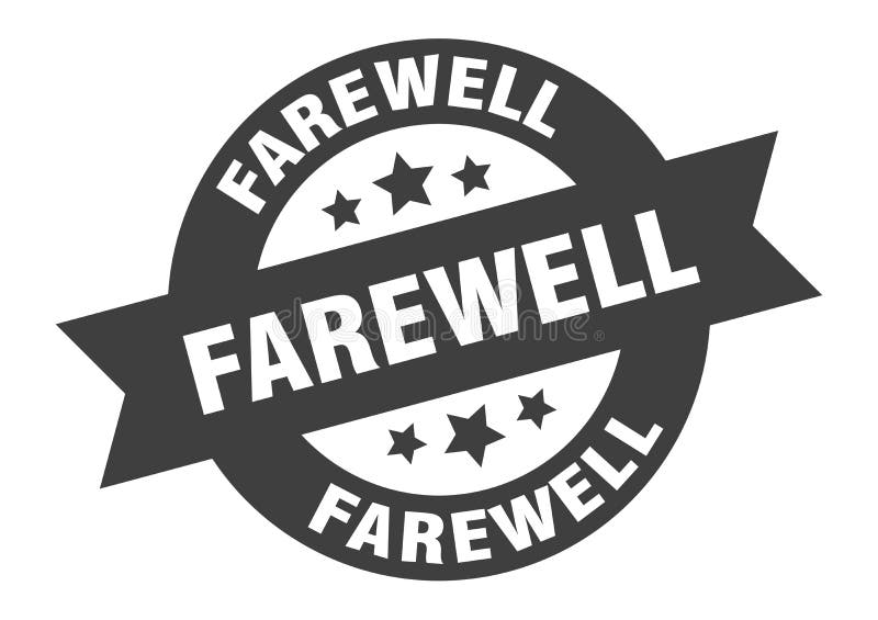 Farewell Sign. Farewell Round Ribbon Sticker Stock Vector ...