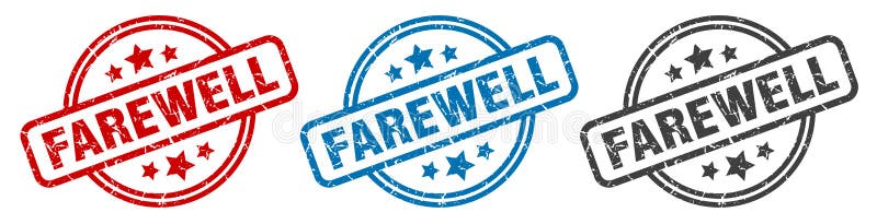 Farewell Stamp. Farewell Round Isolated Sign Stock Vector ...