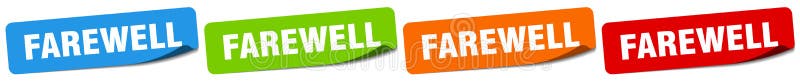 Farewell Sticker. Farewell Sticker Set on White Background Stock Vector ...