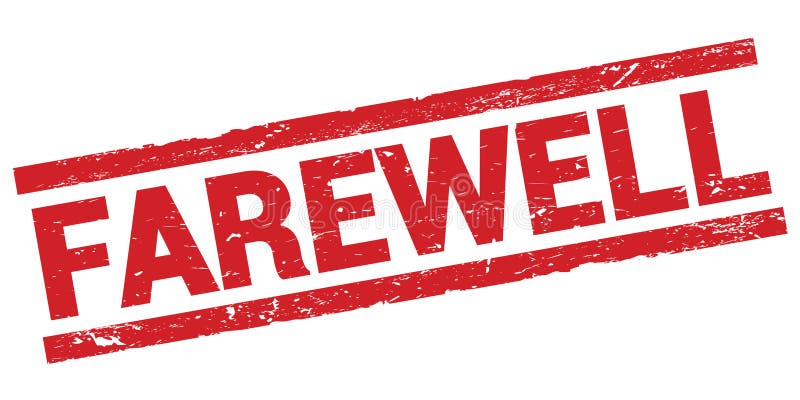 FAREWELL Text on Red Rectangle Stamp Sign Stock Illustration ...