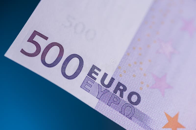 Fargment of 500 Euro Banknote Stock Image - Image of depth, finance ...