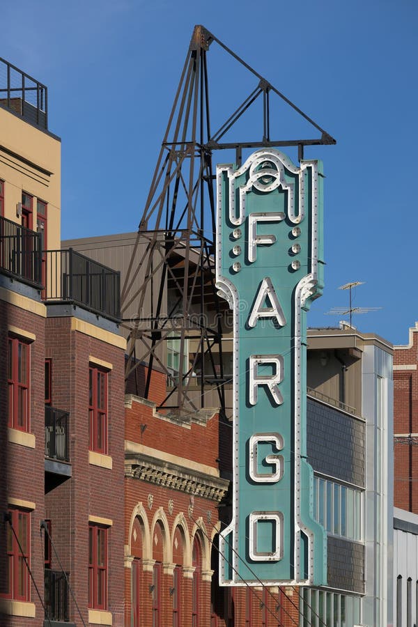 Iconic Fargo Theatre Sign in Downtown Fargo Editorial Stock Photo ...