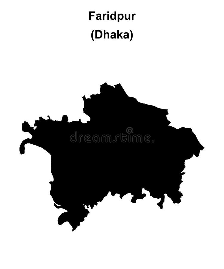 Faridpur outline map stock vector. Illustration of pakistan - 371636439