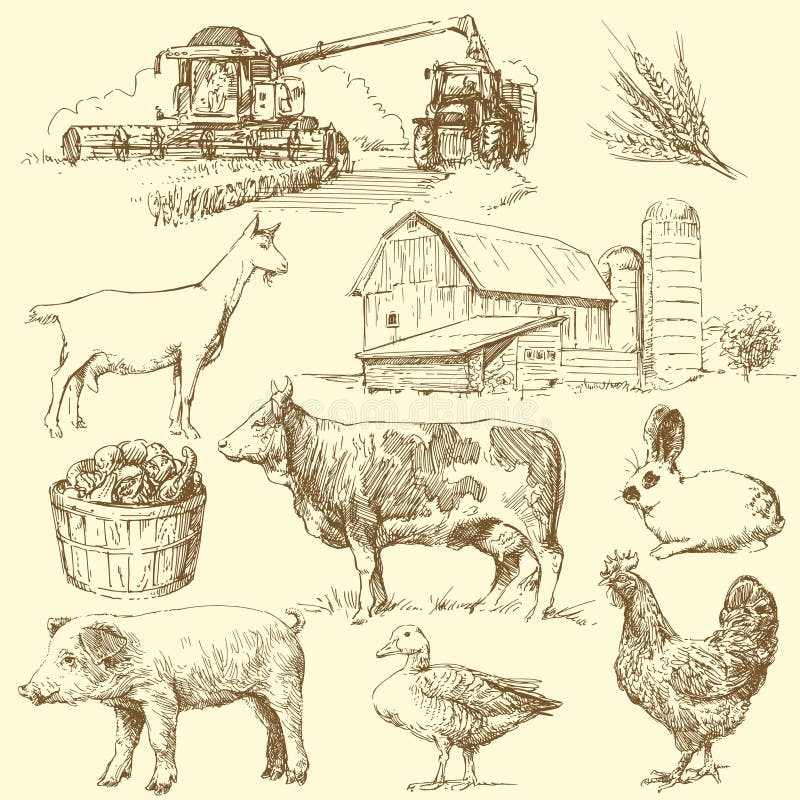 Combine Farming Drawing Stock Illustrations – 774 Combine Farming ...