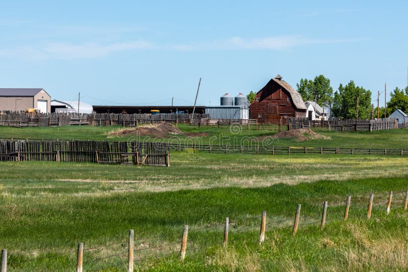 Farm and Agriculture in Alberta Canada Stock Photo - Image of alberta ...