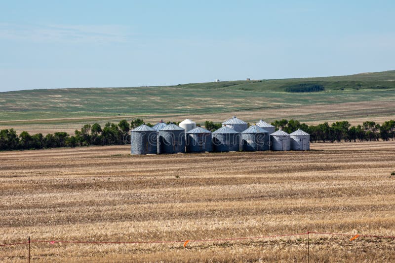 Farm and Agriculture in Alberta Canada Stock Image - Image of house ...