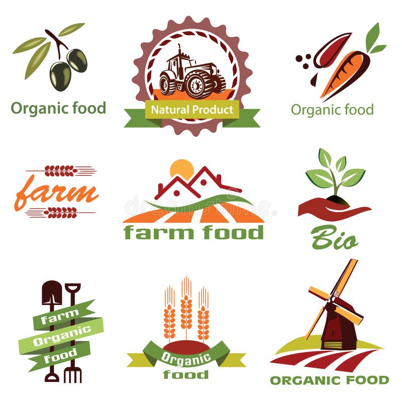 Farm, Agriculture Icons, Labels Collection Stock Vector - Illustration ...