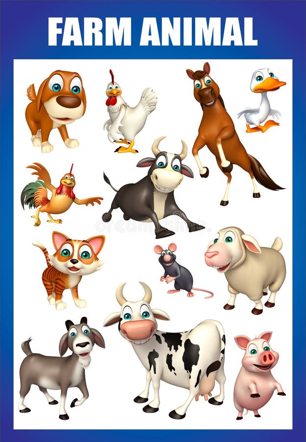 Farm animal chart stock illustration. Illustration of countryside ...