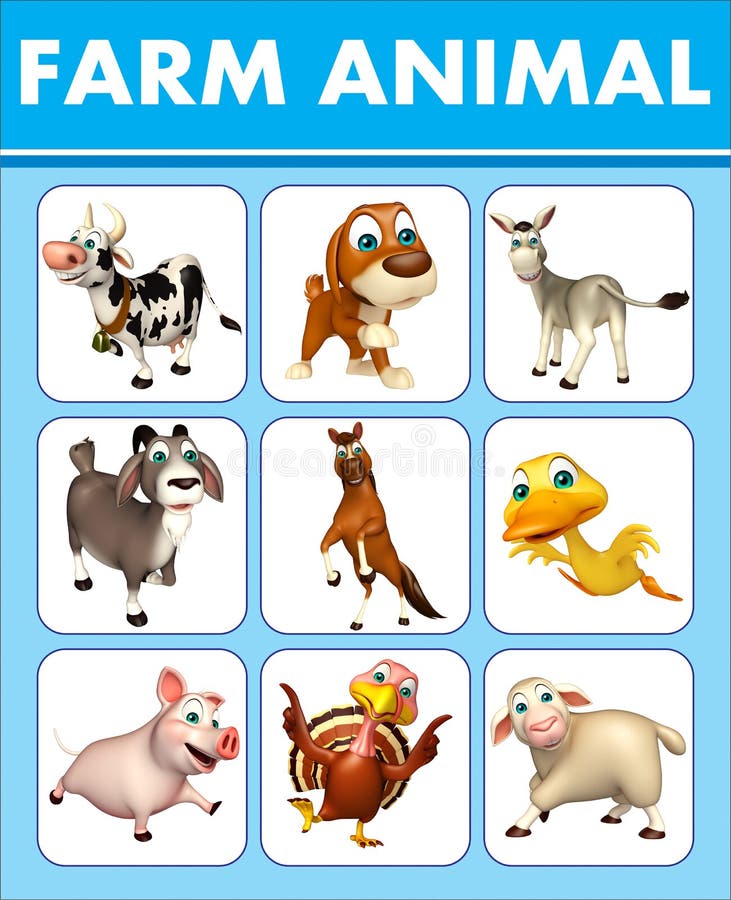 Farm animal chart stock illustration. Illustration of goat - 70014854