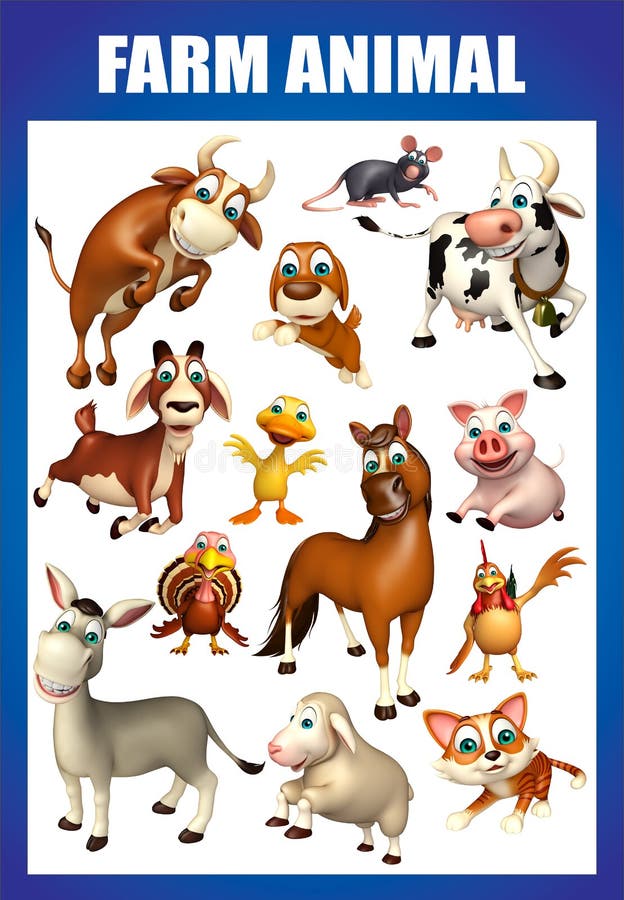 Farm animal chart stock illustration. Illustration of farm - 70015528