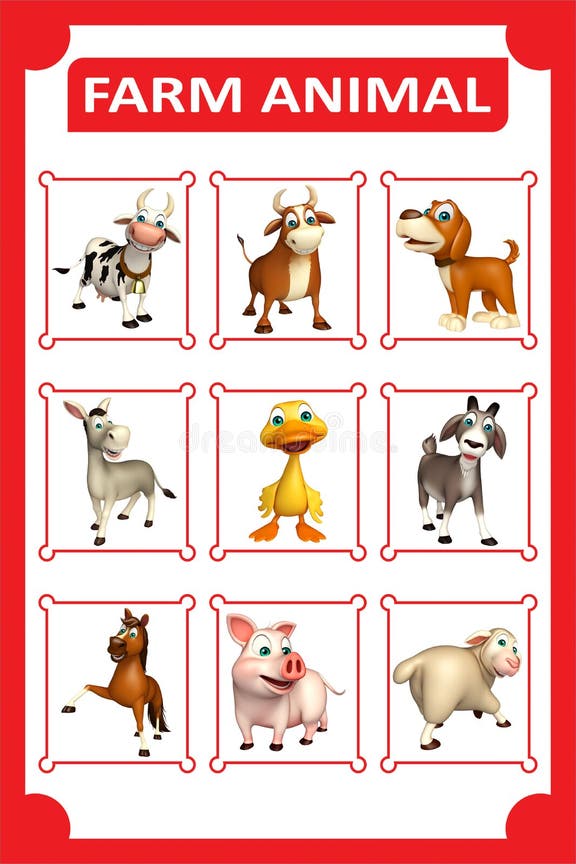 Farm animal chart stock illustration. Illustration of chart - 70016645