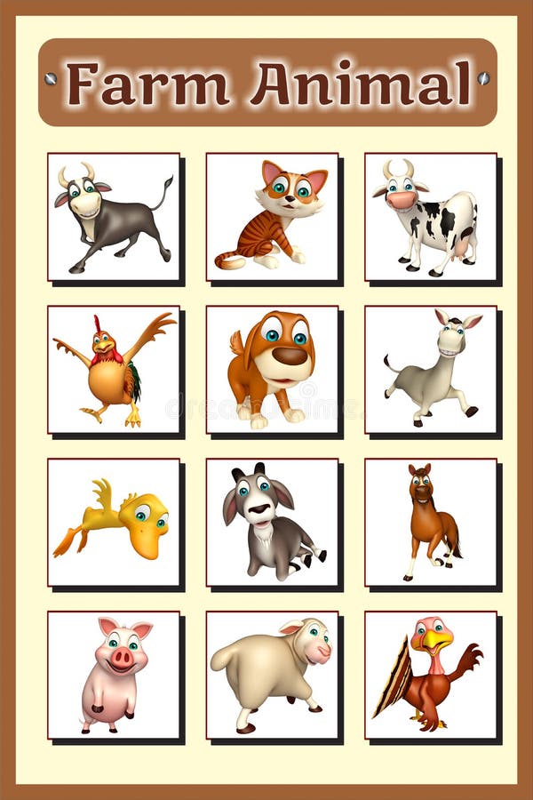 Farm animal chart stock illustration. Illustration of chart - 70023719