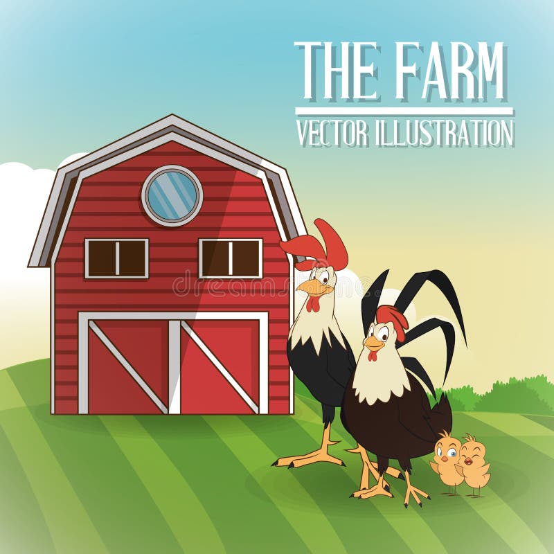 Farm Animals Cartoons, Vector Illustration Stock Vector - Illustration ...